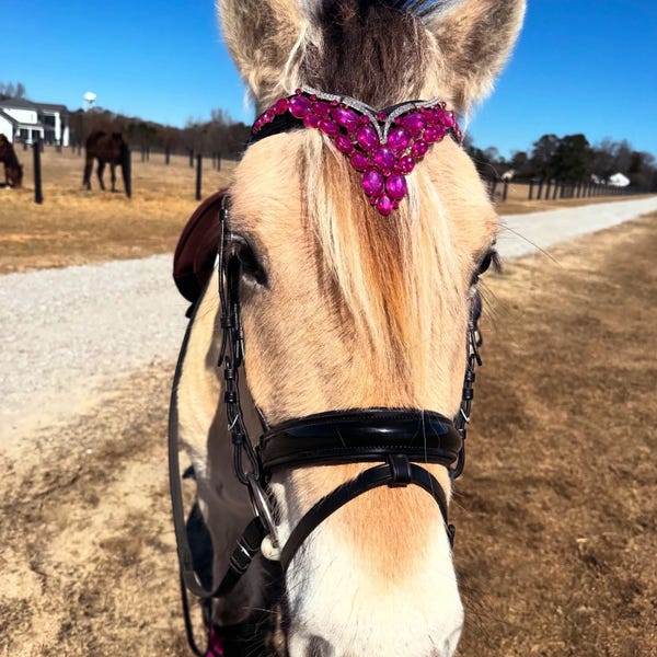 Custom 3 Row Skinny Mega Bling Crystal Browband - Etsy