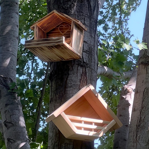 Large Handmade Dove House With Feeding Platform and Torched Finish ...