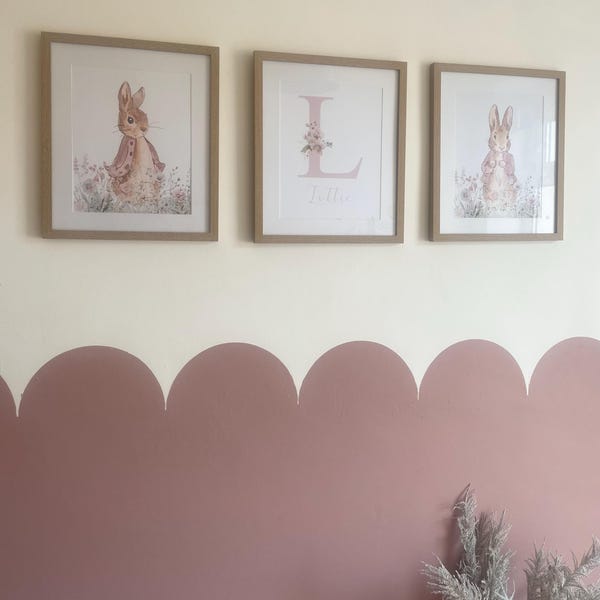 Peter Rabbit Prints,girl Nursery Prints,nursery Wall Decor,pink,floral ...