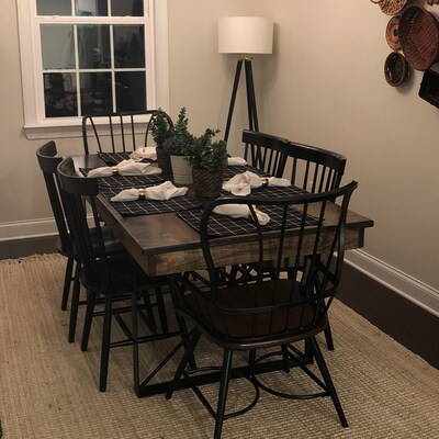 Custom Massive Spindle Leg Table Large Turned Leg Farmhouse Dining Room ...