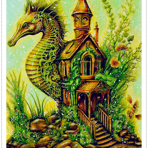 20 Grayscale Ocean Fairy Houses Coloring Book Set 1 | Printable Adult ...