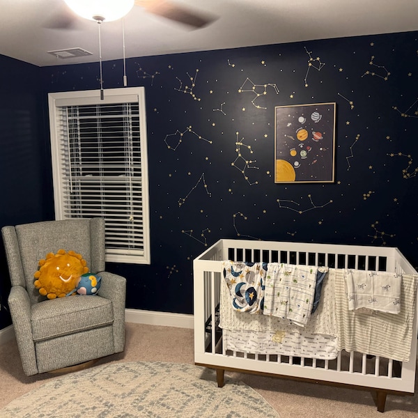 Constellation Wall Decals, Kids Room Decor, Constellation Star Map ...