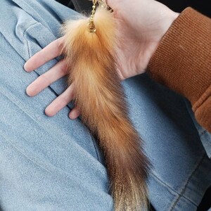 Natural White Mink Tail Keychain - Etsy