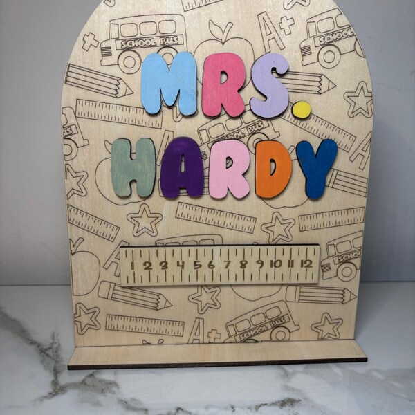 Teacher Desk Sign SVG, Personalized Teacher Sign, Digital File, Teacher ...