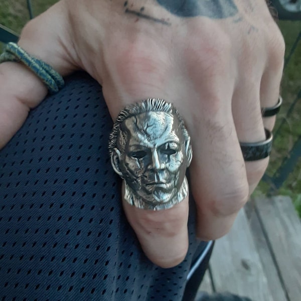 One Percenter Ring, Handmade Silver Ring, Biker Ring, Rat Fink, Bikers ...