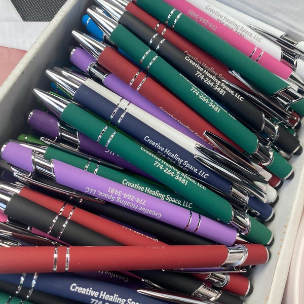 Custom Ballpoint Pens, Personalized Business Pens Bulk Custom Text ...