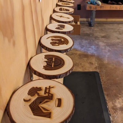 Custom Wood Slice Wedding Favors Laser Engraved With Heart - Etsy