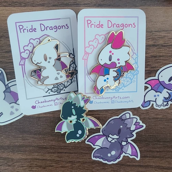 Demi Pride Dragon Enamel Pin - Etsy