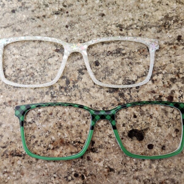 Glitter Seashore Eyeglass Toppers Made to Fit Eyeglasses Such as Pair ...