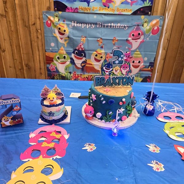 Baby Shark Cake Topper, Baby Shark Birthday, Cupcake Topper, Ping Fong ...