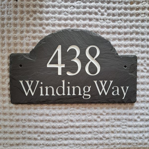 Custom CARVED Address Stone House Numbers Slate House Plaque Mailbox - Etsy