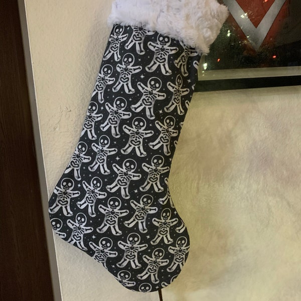 Gingerdead Spooky Christmas Stocking, Goth Christmas Stocking ...