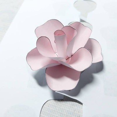 SVG Paper Rose Flower Template 50 Paper Rose Rose Template - Etsy