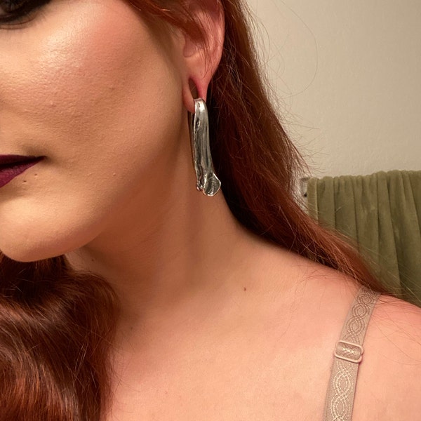 Bone Earweights. Ear Weights. Bone Earrings. Guaged Earrings. Departed ...