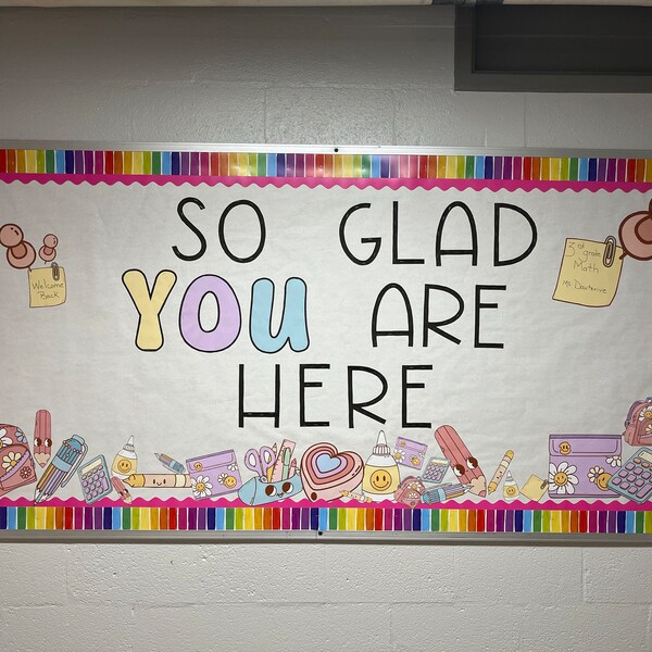 Back to School Retro Groovy Bulletin Board for Easy DIY Classroom Decor ...