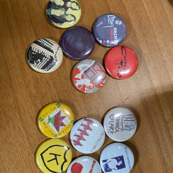 Indie Pop/twee/shoegaze One Inch Button Set (6 Buttons) - Etsy