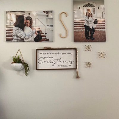 Large Wooden Letters for Wall Mid Century Modern Decor, Elegant Wedding ...