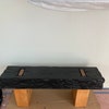 Serenity Bench Shou Sugi Ban Timber Frame Hand Hewn - Etsy
