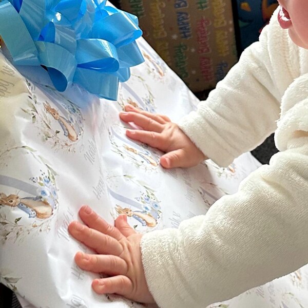 Personalised Peter Rabbit Christmas Wrapping Paper - Etsy