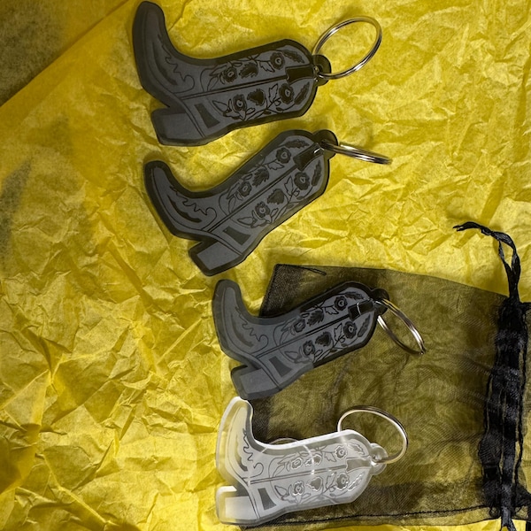Cowboy Boots Keychain Cowgirl Boot Keychain Bachelorette Bridesmaids ...