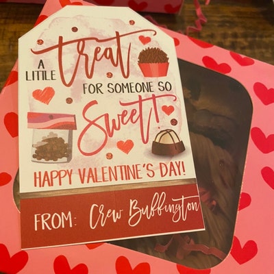 Valentines Gift Tags, A Little Treat for Someone Sweet, Staff School ...