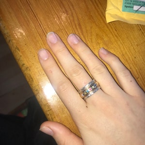 Woman's wedding band hand-crafted ring crumpled tinfoil | Etsy