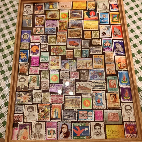 India Postage Stamp Collage Art - Etsy