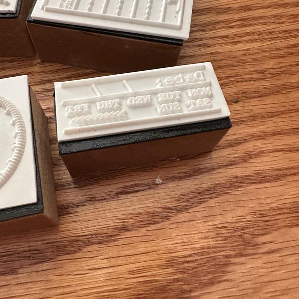 Rubber Planner Stamps Set, Habit Tracker Stamps,book Stamps for Bullet ...