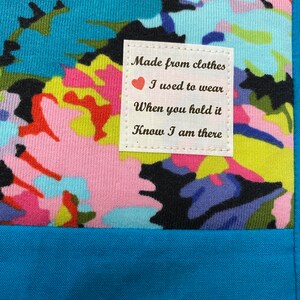 Memory Shirt Quilt Label With Poem Set of 4 Small Label Quilt Shirt ...