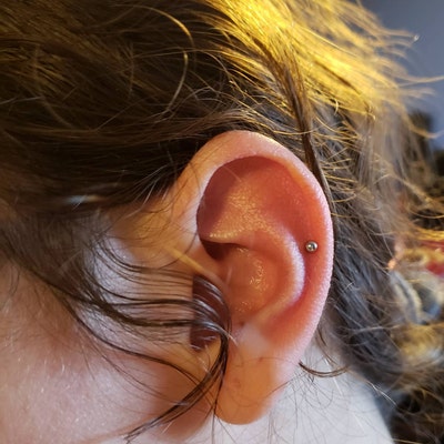 Forward Helix, Triple Helix, 18g 16g 14g X 6mm Long X 2mm 3mm 4mm Ball ...