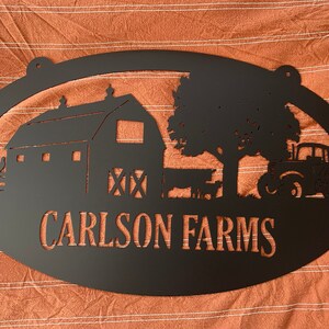 Oval Farm Sign With Family Name and Established Date - Etsy