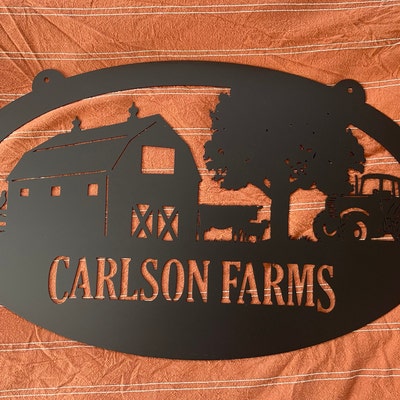 Oval Farm Sign With Family Name and Established Date - Etsy