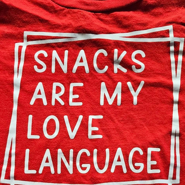 Kids Valentines Shirt: Snacks Are My Love Language, Vday Shirt - Etsy