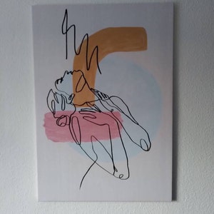 One Line Male Contour Muscular Man Art Male Body Line Art - Etsy