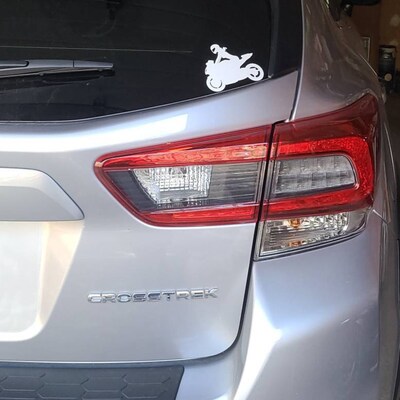 Lady Biker Riding Vinyl Decal - Etsy