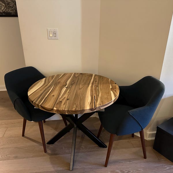 Extendable Dining Table, Round Oak Table, Solid Wood Table, Walnut Table - Etsy