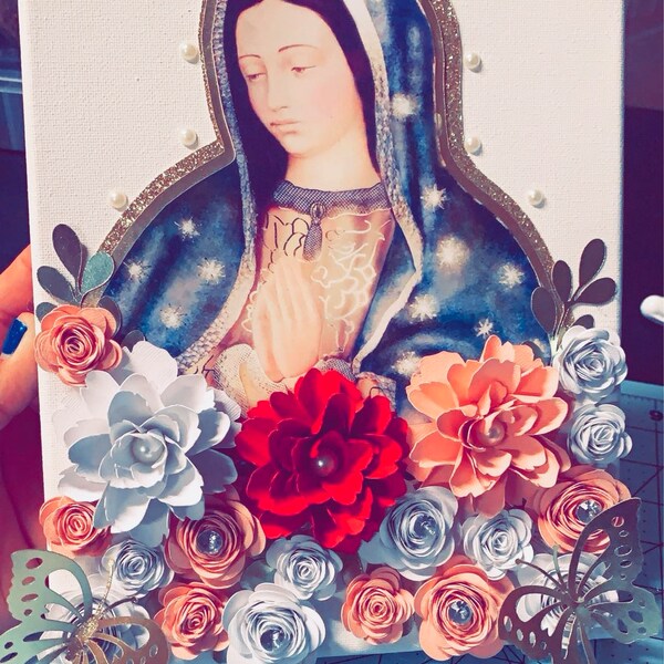 Simple Virgen Mary Layered SVG - Etsy