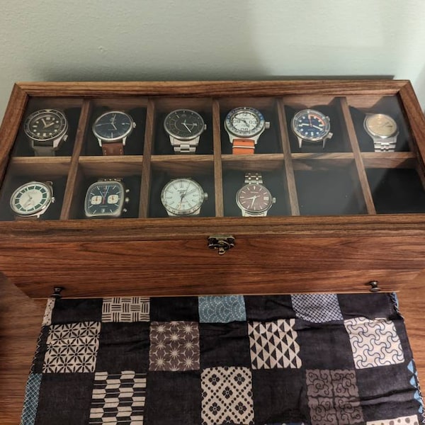 Mens Watch Box With Drawer,watch Box for Men Personalized,custom Wood ...