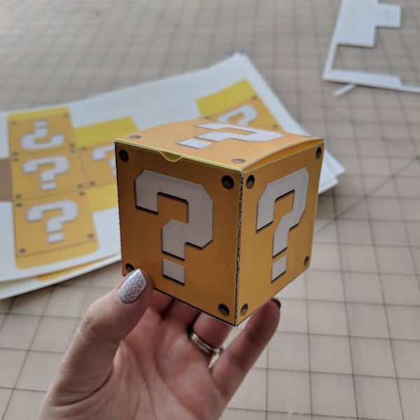 Super Mario Question Treat Box - DIY Printable - Etsy