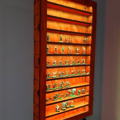 Display Case for Collectibles, Display Case for Figures, Wood Display ...