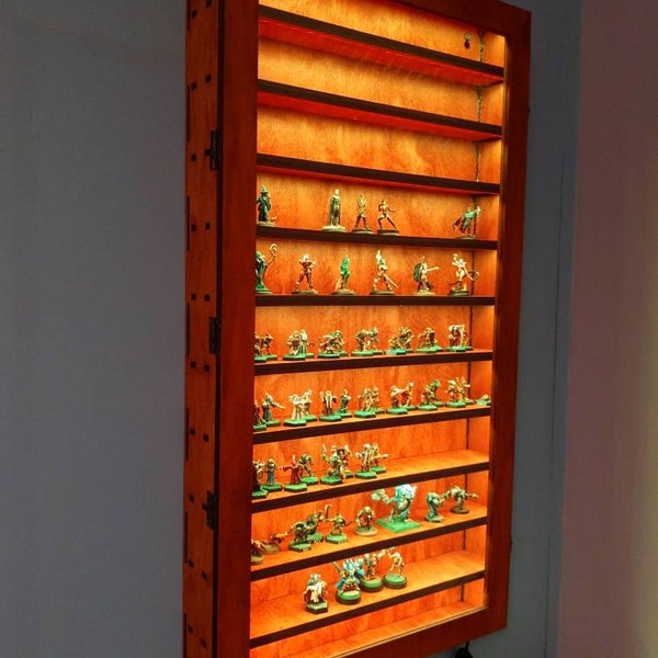 Wood Display Case for Wall, Display Case for Collectibles, Wood Display ...