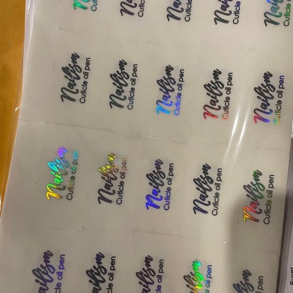 Custom Clear Foil Cuticle Oil Pen Labels - Etsy