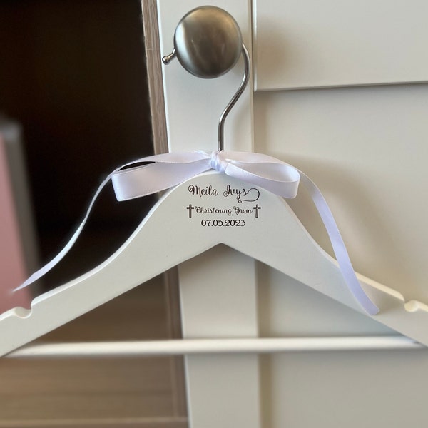 Hanger for Christening / Baptism / First Holy Communion, Personalised ...