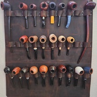 Leather Wall Rack for Holding Tobacco Pipes and Accessories, Wall Pipe ...