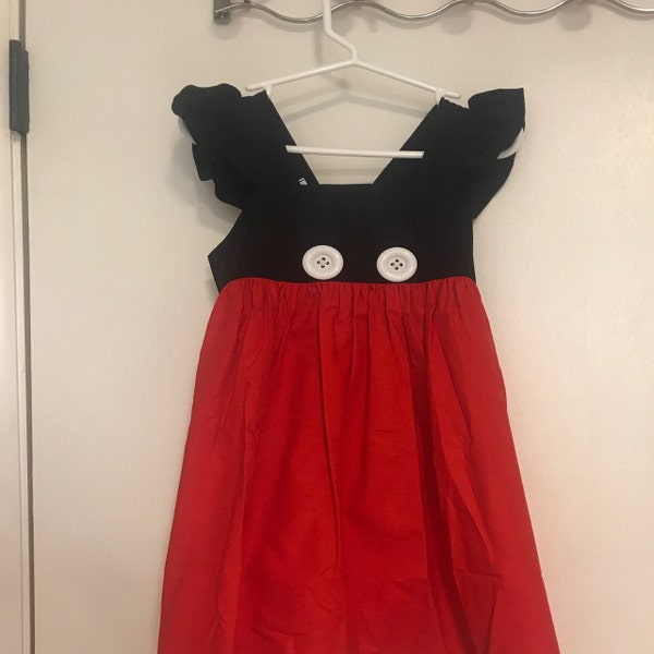 Mickey Mouse Dress, Disney Style Dress, Baby Girls Dress, Girls Dress ...