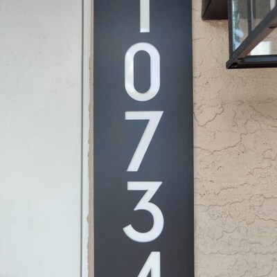 Five Number Vertical, Address Sign, Modern House Numbers, Address ...