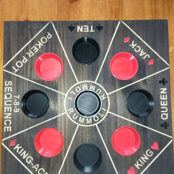 Rummoli Wooden Board Game With Removable Cups - Etsy Canada