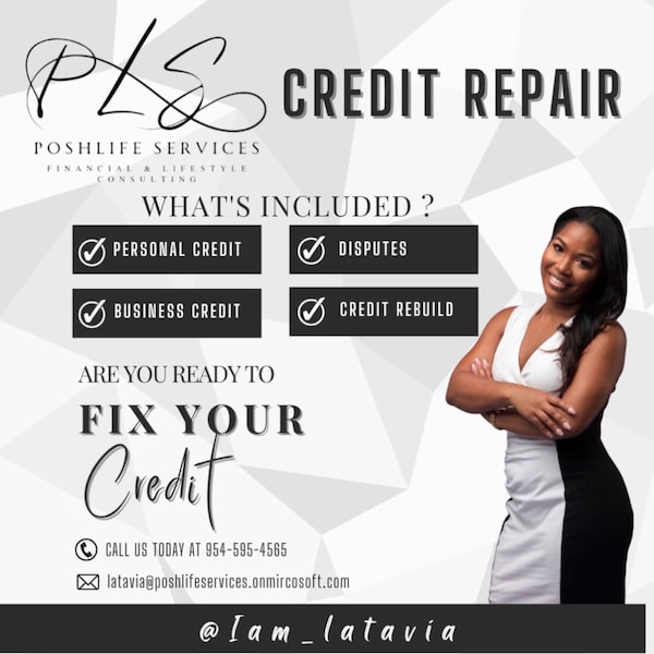Credit Repair Flyer, DIY Flyer Template Design, Editable Flyer ...