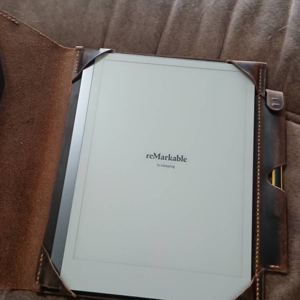 Personalized Leather Folio Case With Pen Holder for Remarkable 2 ...