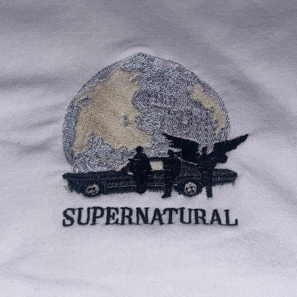 Castiel's Handprint - Dean Supernatural - Embroidered Crewneck ...